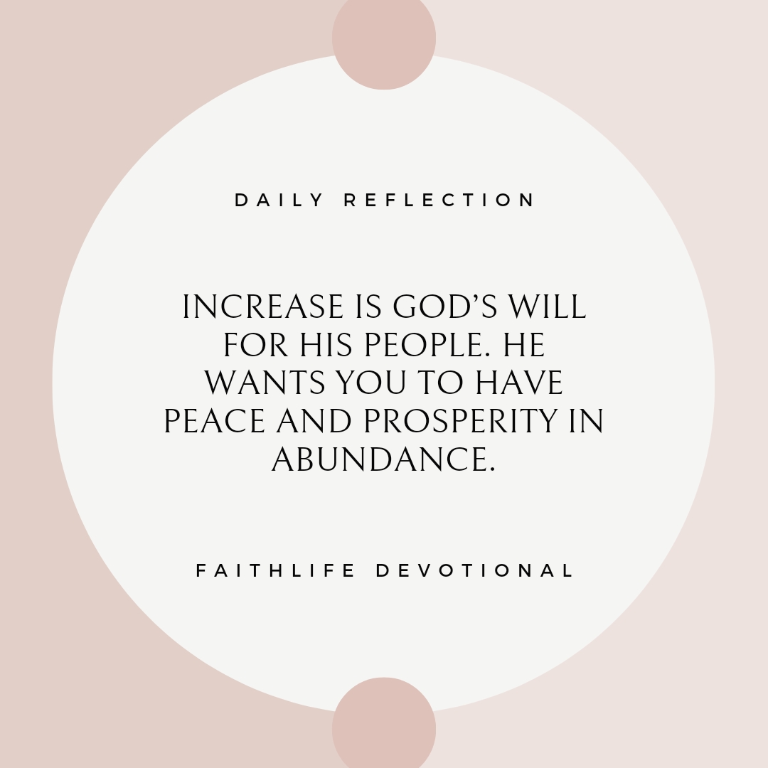 God's Will is Increase - FaithLife Ministries